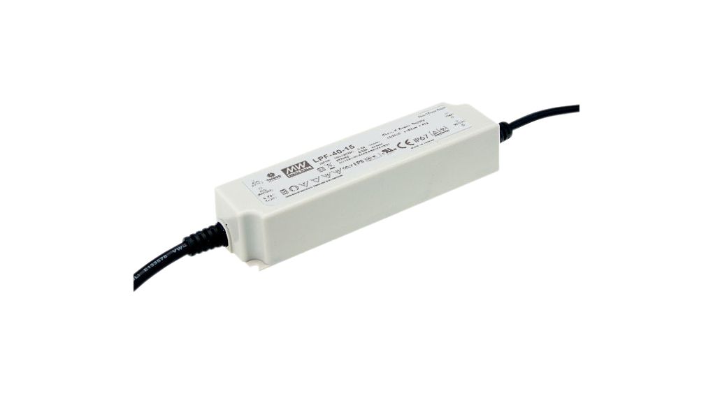 LPF-40-48 | MEAN WELL LED Driver 40W 840mA 28.8 ... 48V IP67 | Distrelec International